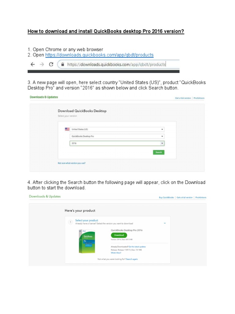 How To Download and Install QuickBooks Desktop Pro 2016 Version | PDF