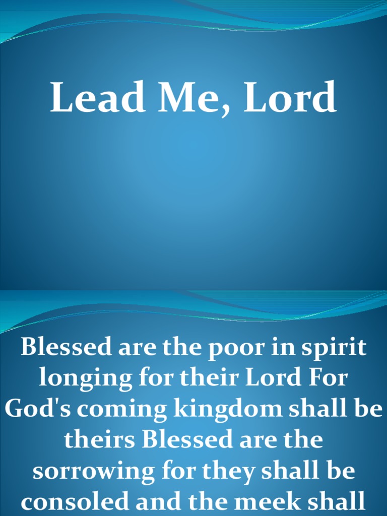 Lead Me Lord | PDF