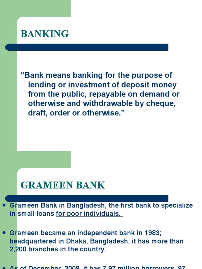 Grameen Bank | PDF