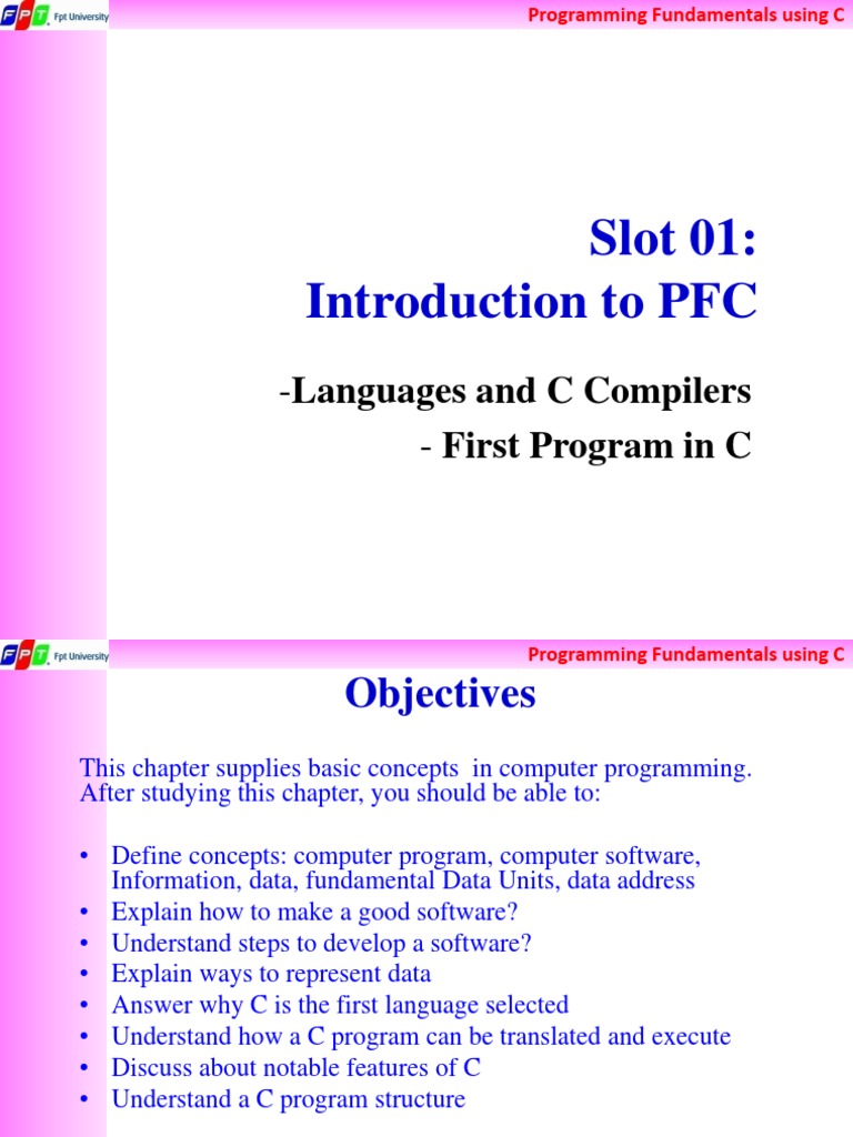 Slot-01-Introduction To PFC | PDF | Programming Language | Computer ...