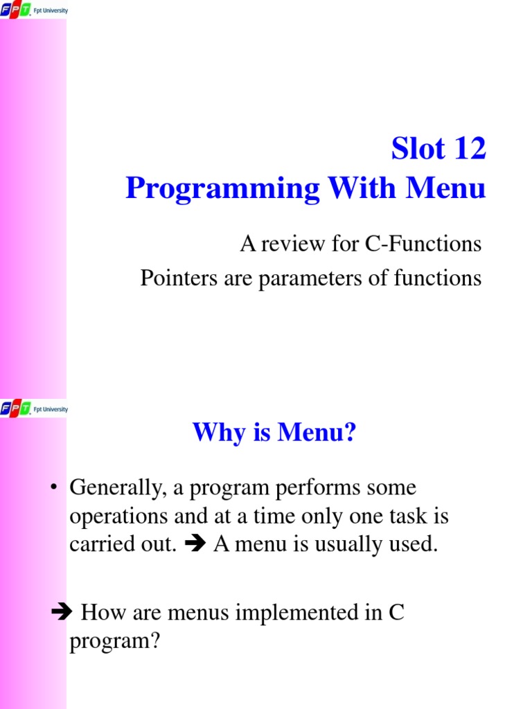An In Depth Guide To Implementing Menus And Functions With Pointers As Parameters In C 6229