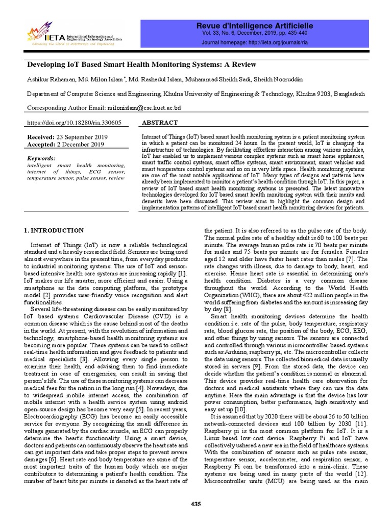 Developing Iot Based Fall Detection Systems Pdf Monitoring
