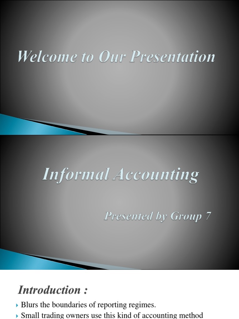 Informal Accounting | PDF | Bookkeeping | Accounting