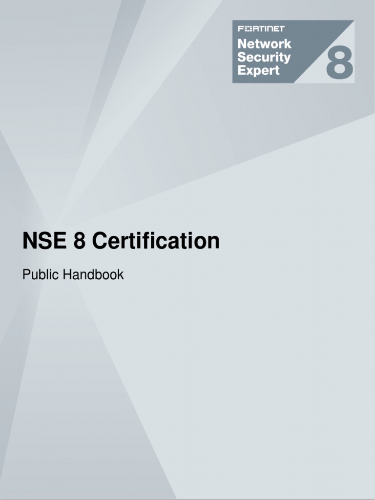 NSE 8 Certification Public Handbook | PDF | Multiple Choice | Test ...