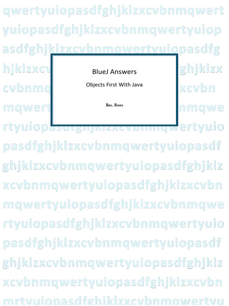 BlueJ Answers | PDF | Data Type | Constructor (Object Oriented Programming)