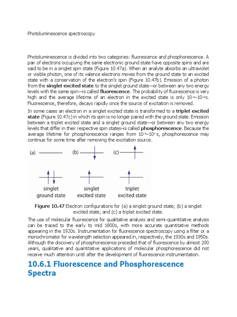 Photoluminescence Spectroscopy Overview | PDF | Fluorescence | Emission ...