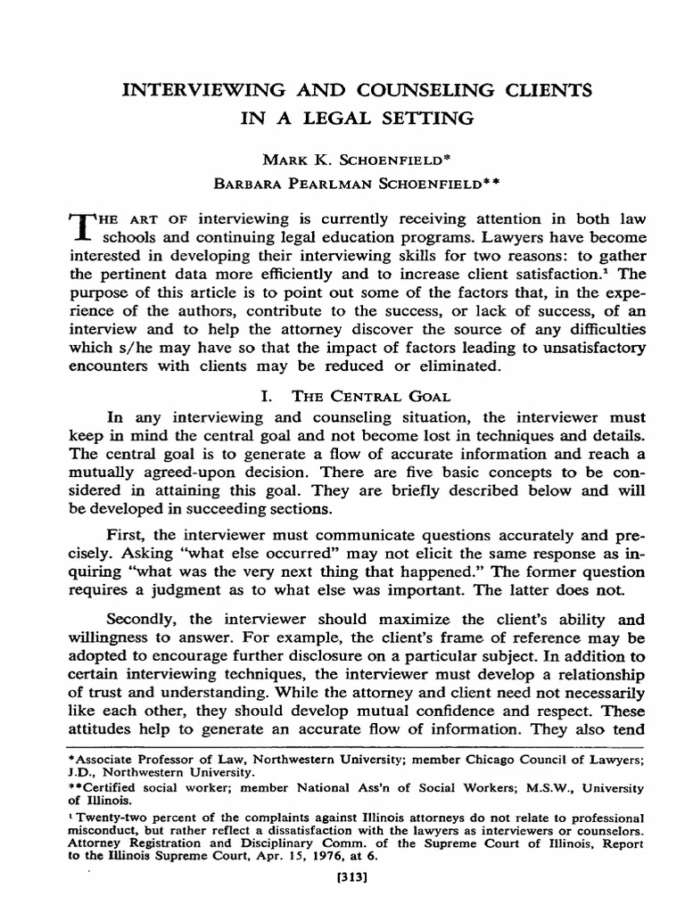 Effective Client Interviewing Techniques | PDF | Nonverbal Communication | Body Language