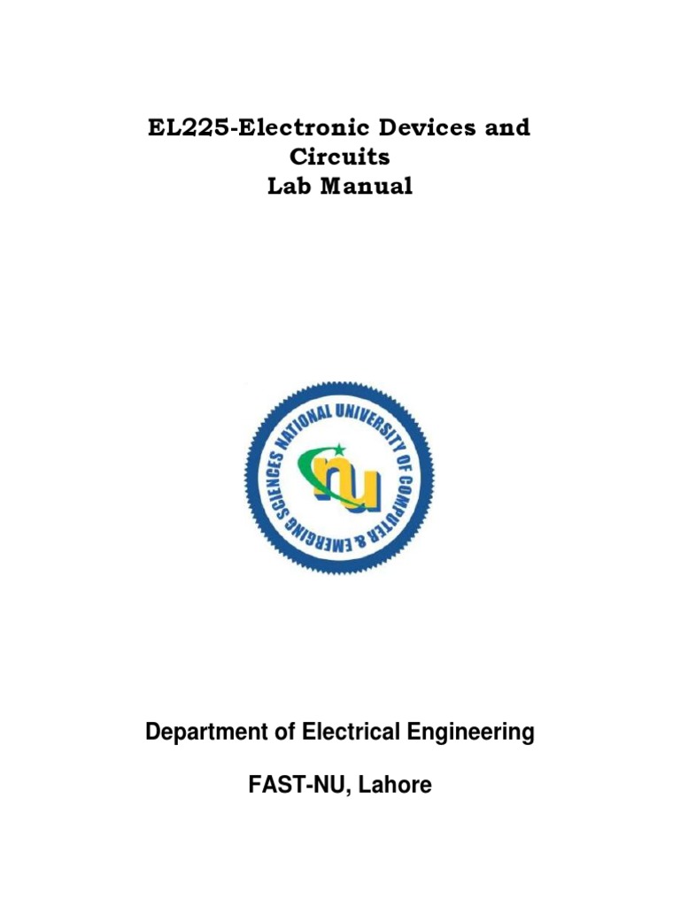 EE Lab Manuls Fast Nu | PDF | Rectifier | Diode