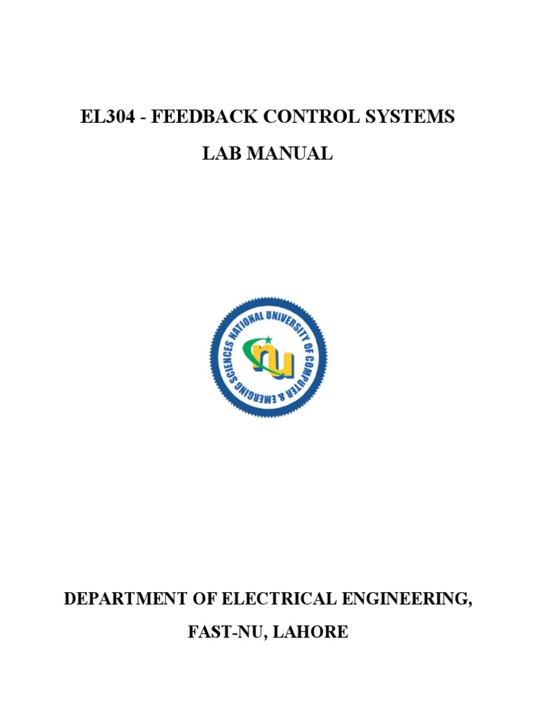 EE Lab Manuls Fast Nu | PDF | Electric Motor | Control Theory