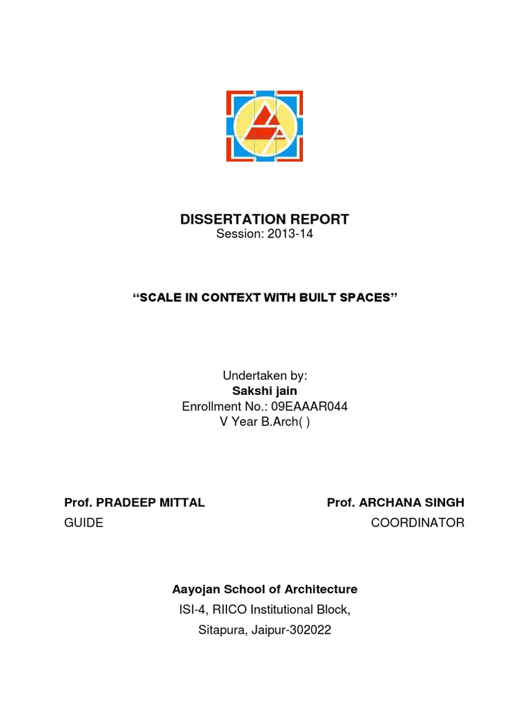 Dissertation Report | PDF | Dimension | Perception