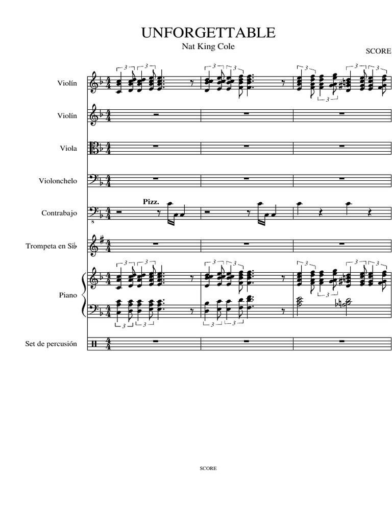 UNFORGETTABLE Score | PDF