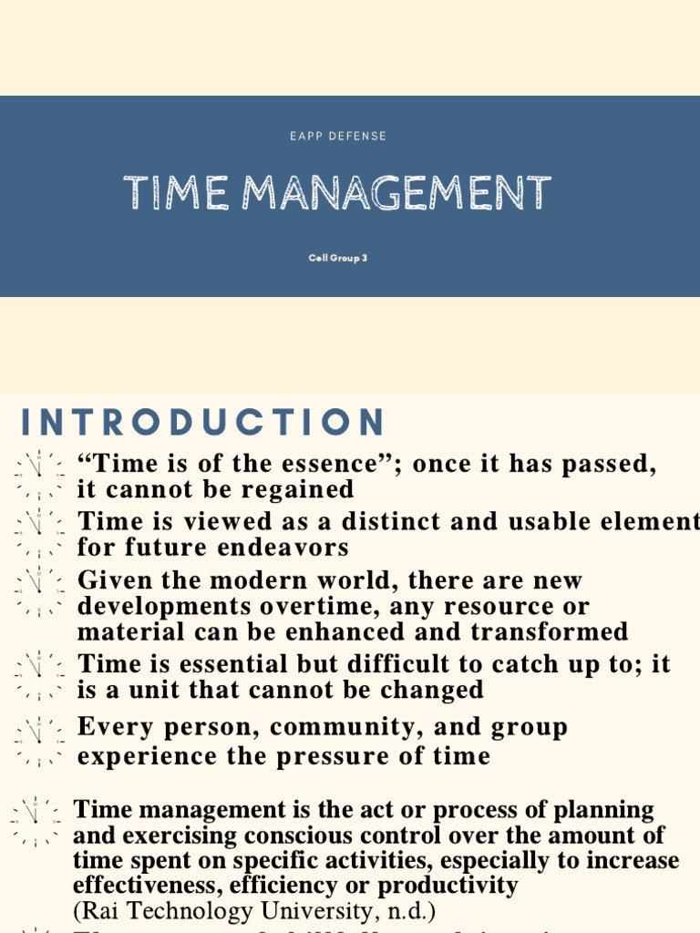 Time Management Proposal for Students | PDF | Time Management ...