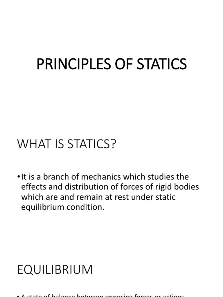 Statics Essentials for Engineering Students | PDF | Force | Physical ...