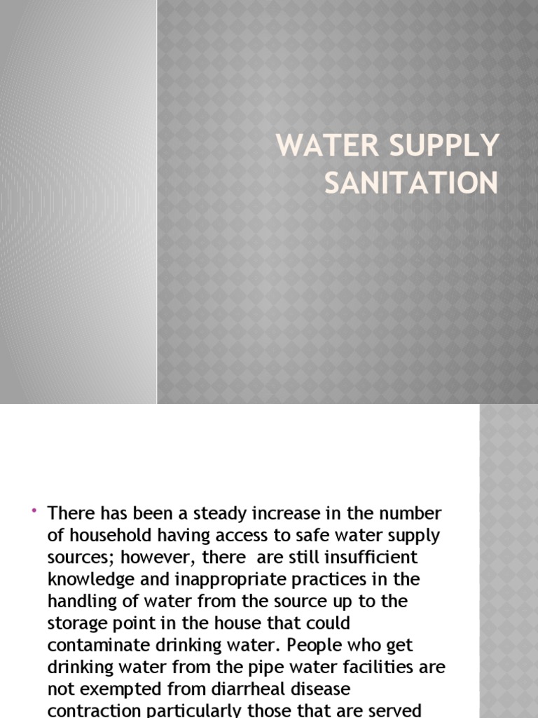 Ensuring Access to Safe Water: Policies on Approved Water Facilities ...