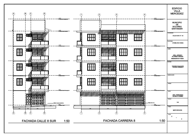 Planos de Fachadas de Edificios | PDF