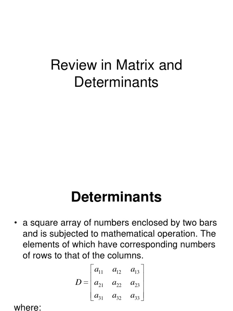 review-in-matrix-and-determinants-pdf-pdf-matrix-mathematics