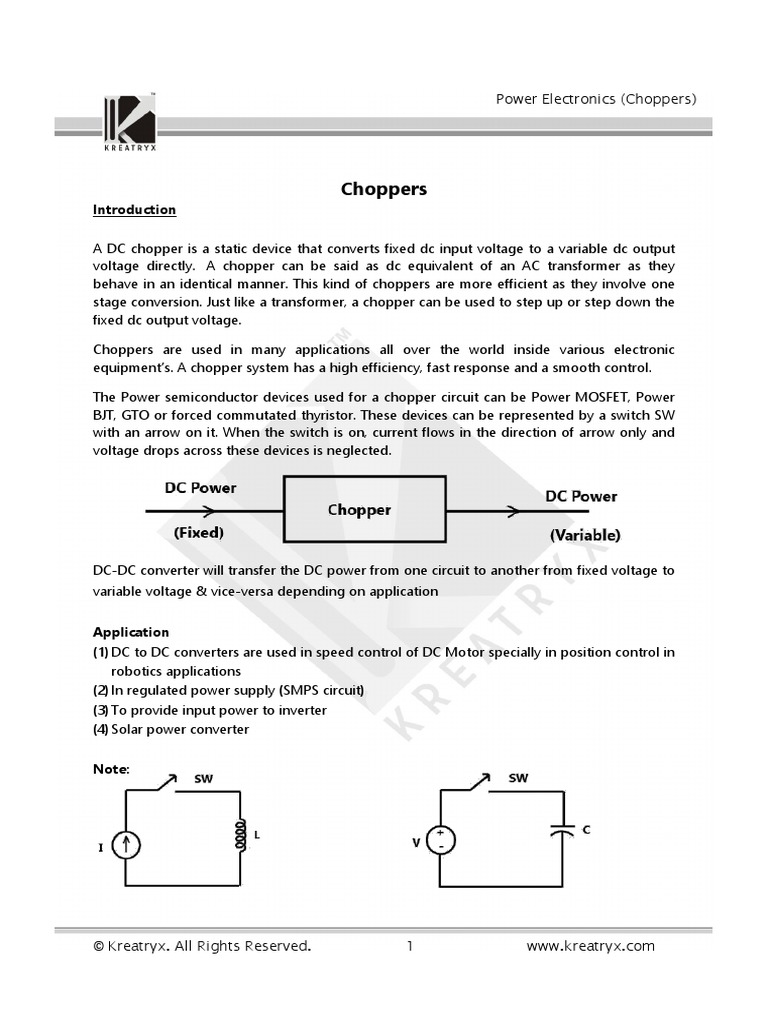 Power Electronics (KWiki - Ch3 - Choppers) PDF | PDF | Power ...