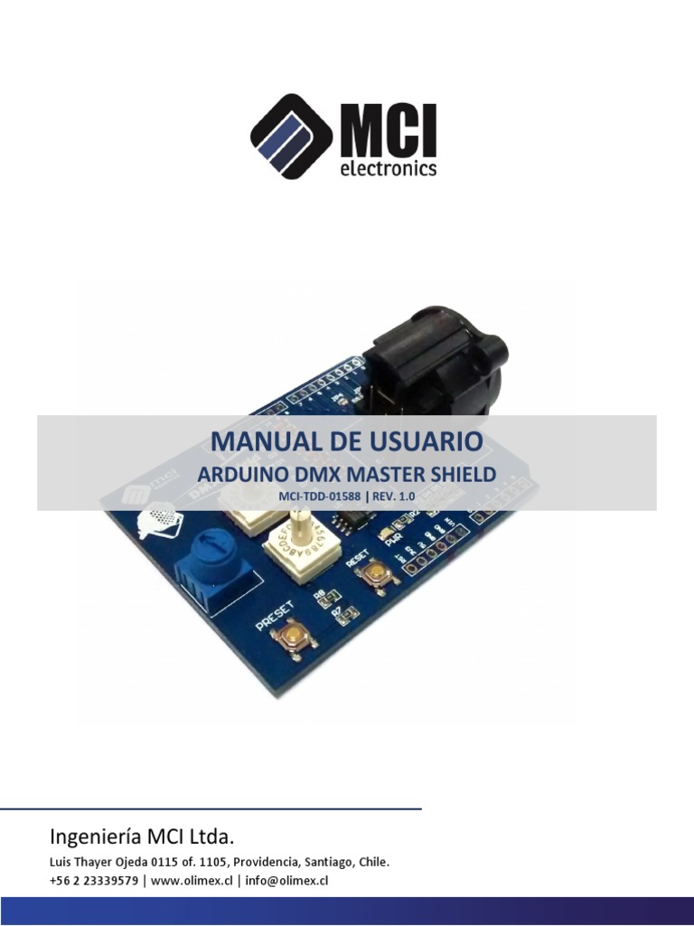 Manual de Usuario Arduino DMX Master Shield | PDF | Programa de ...