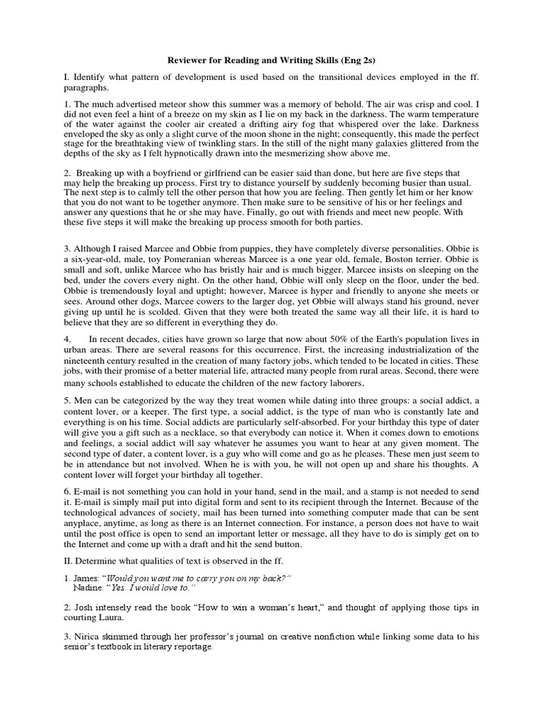 Reviewer For Reading and Writing Skills | PDF | Internet