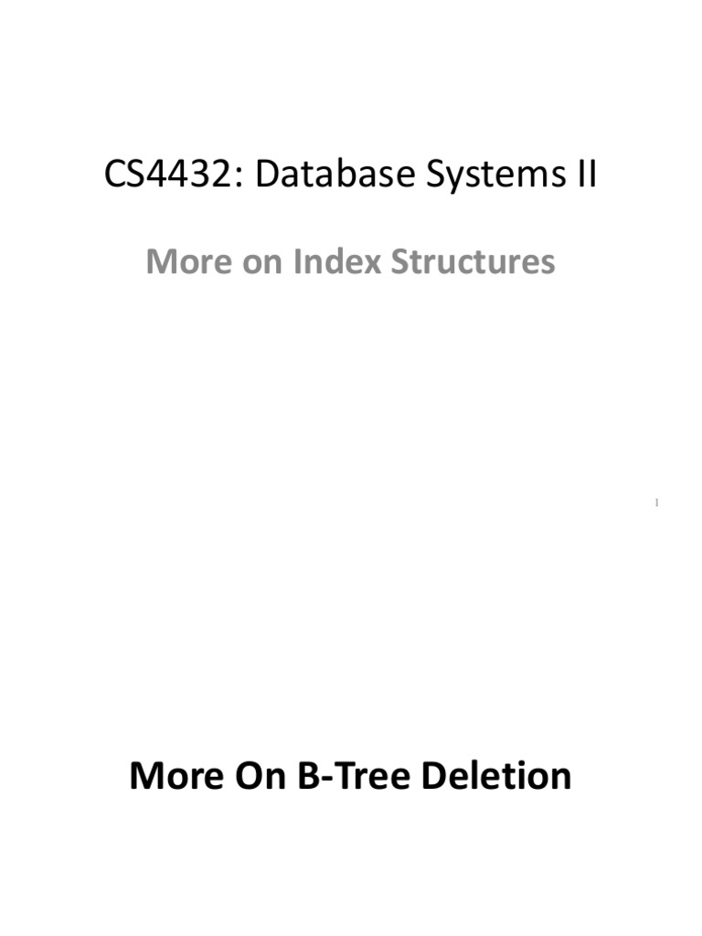 B Tree Part2 | PDF | Database Index | Information Retrieval