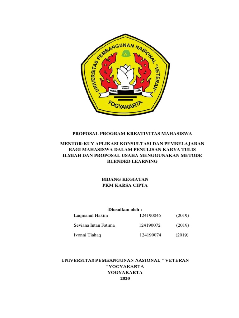 Contoh Proposal Program Kreativitas Mahasiswa | PDF