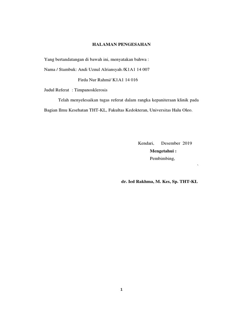 Tympanosclerosis New | PDF | Kajian Bahasa Asing | Kesehatan Holistik