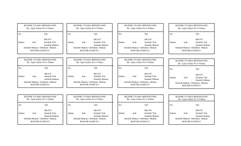 Etiket Putih Resep | PDF