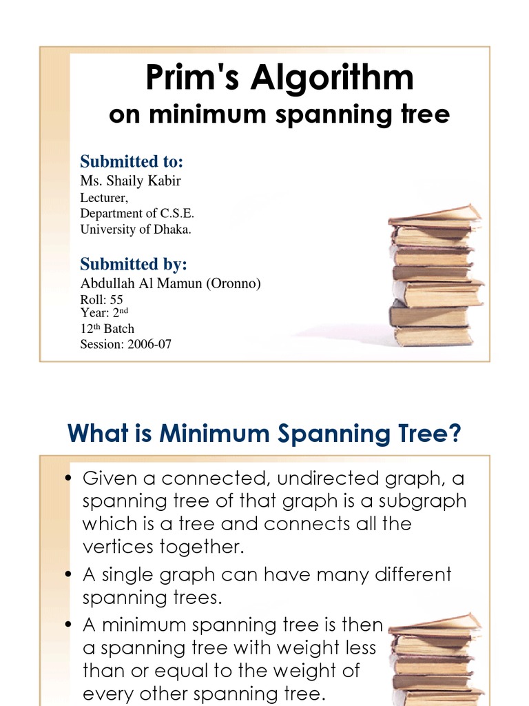 Prims Algorithm On Mst Discrete Mathematics Graph Theory