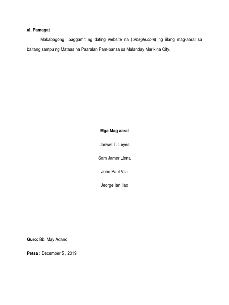 Filipino Document Two | PDF