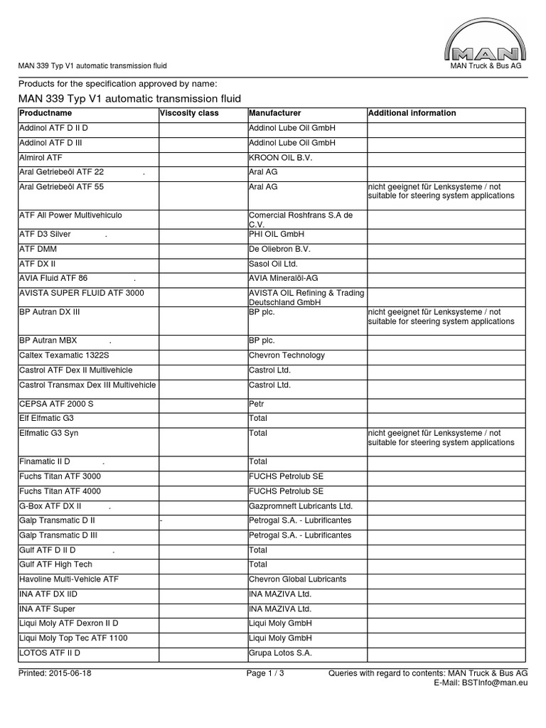 MAN 339 Typ V1 - en | PDF | Lubrication | Natural Gas