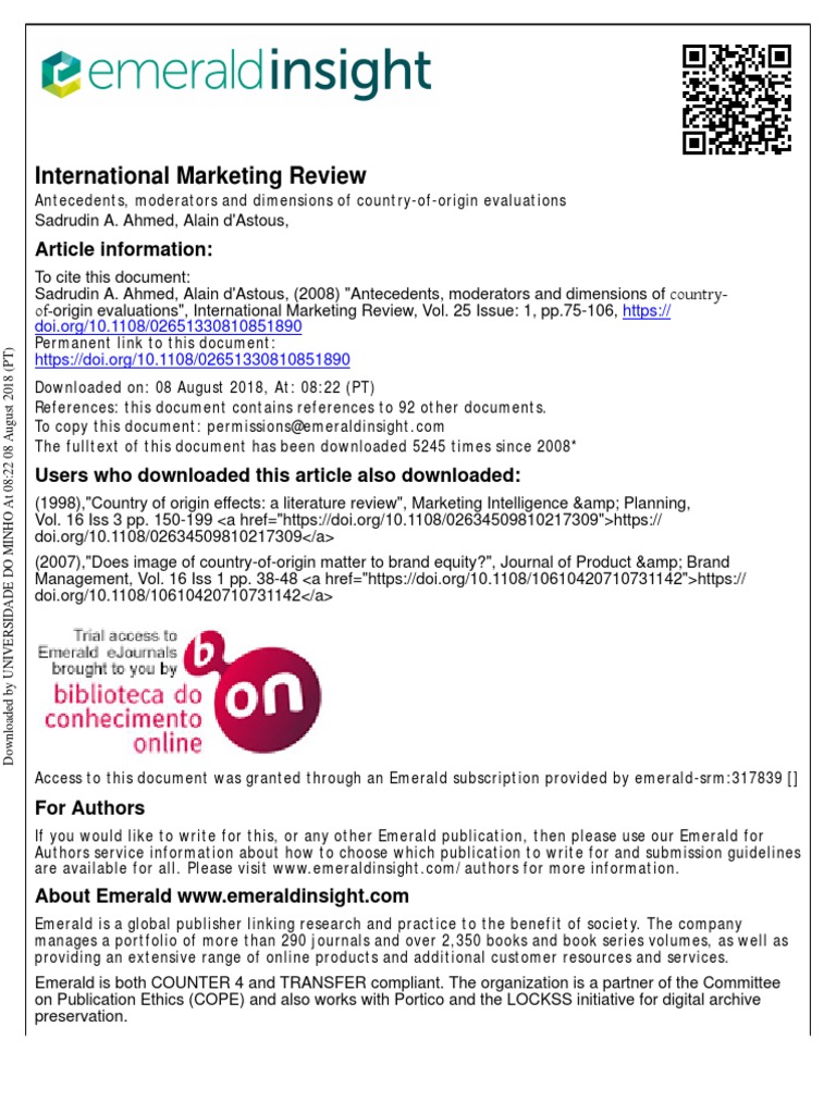 Understanding the Complex Factors that Influence Country-of-Origin ...