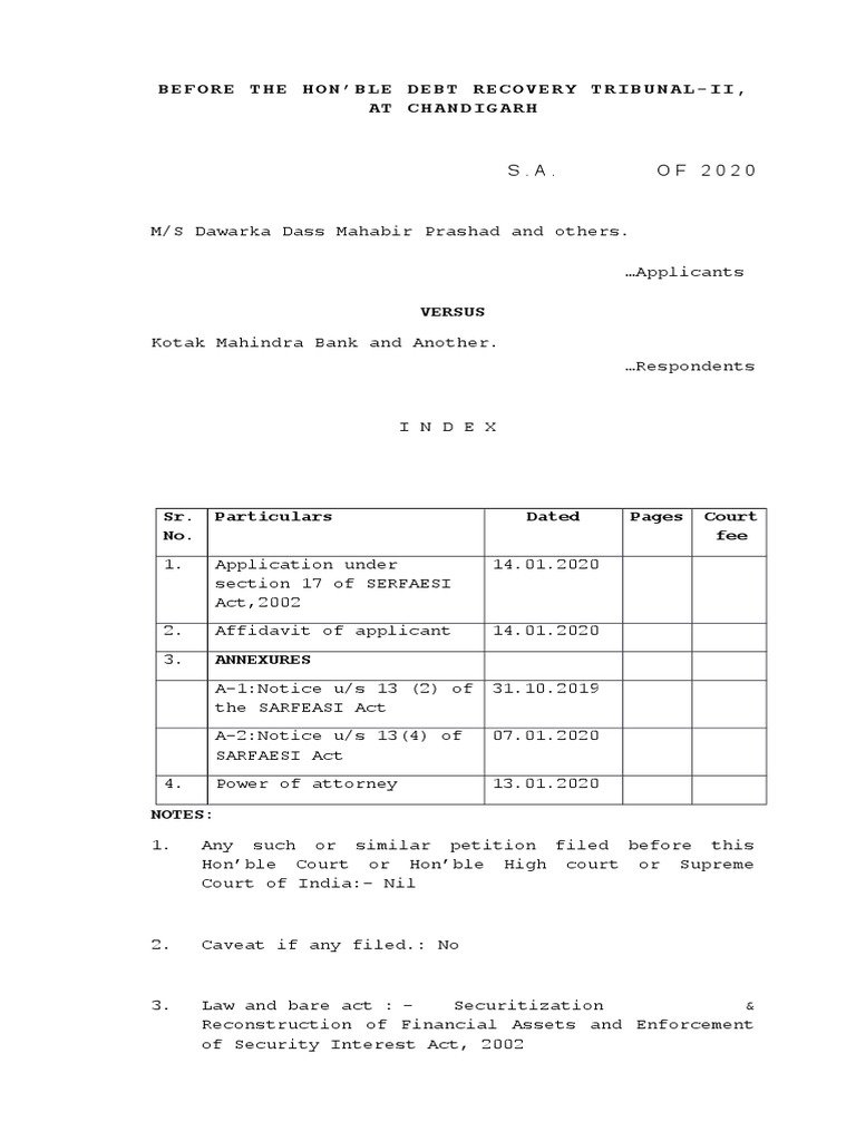 DDMP - DRT Case | PDF | Security Interest | Securitization