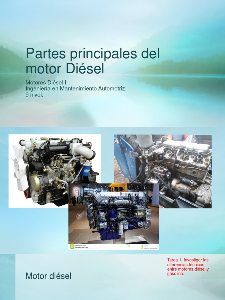 Componentes Clave del Motor Diésel | PDF | Pistón | Motor diesel