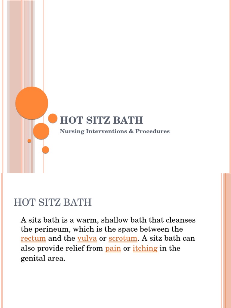 Hot Sitz Bath | PDF | Health Sciences | Medical Specialties