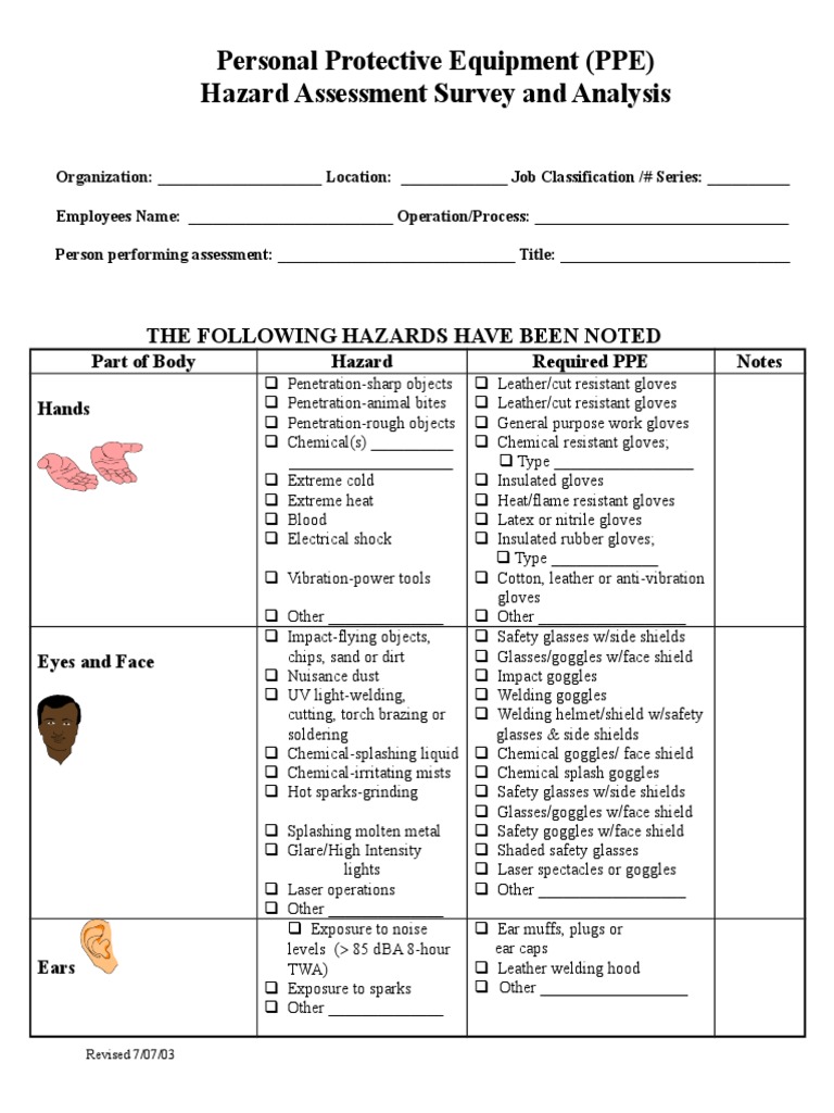 Ppe Hazard Assessment | PDF | Personal Protective Equipment | Safety