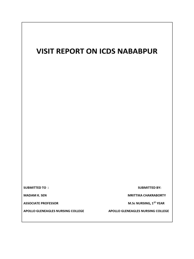 Icds Visit Report | PDF | Health Education | Vegetables