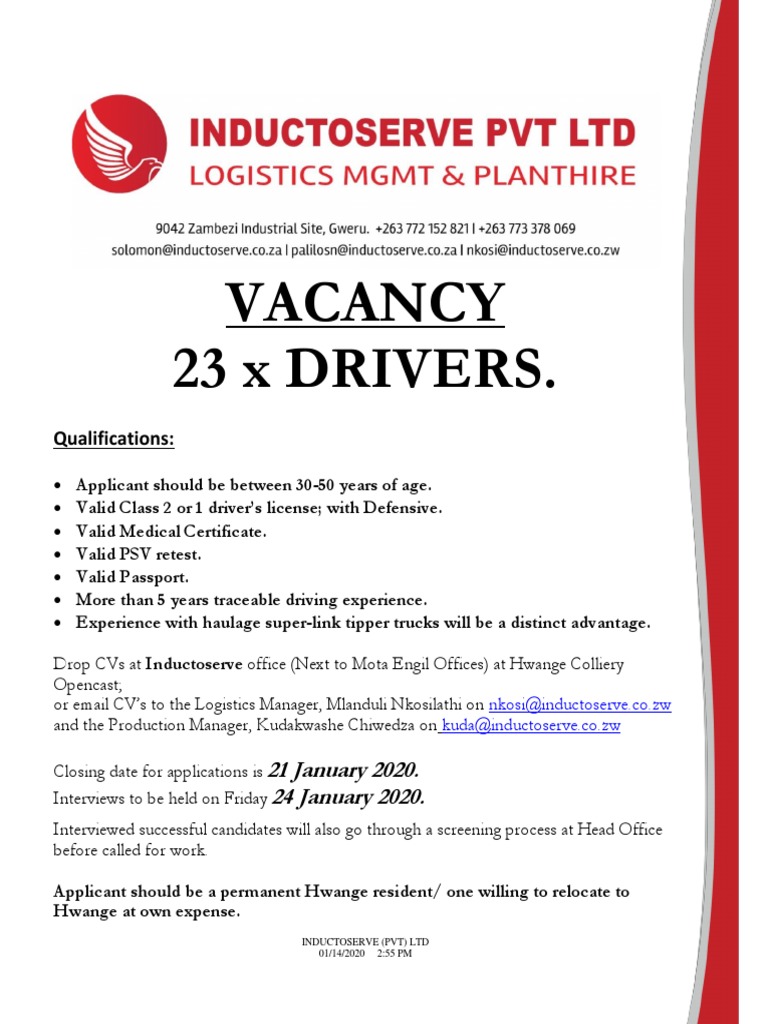 23 Driver's Wanted | PDF