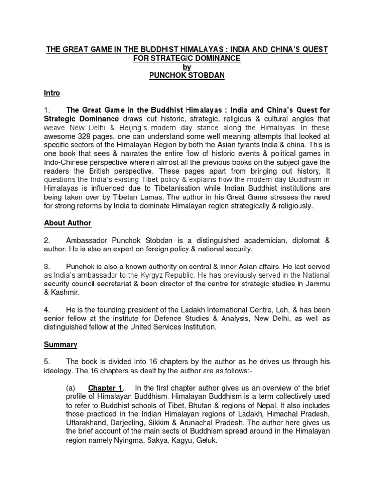 The Great Game | PDF | Himalayas | Tibet