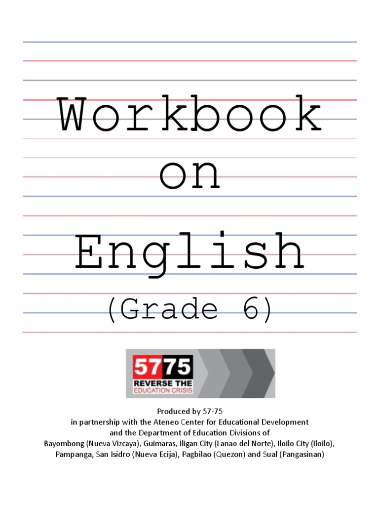 Grade 6 English Workbook Guide | PDF | Fat | Subject (Grammar)