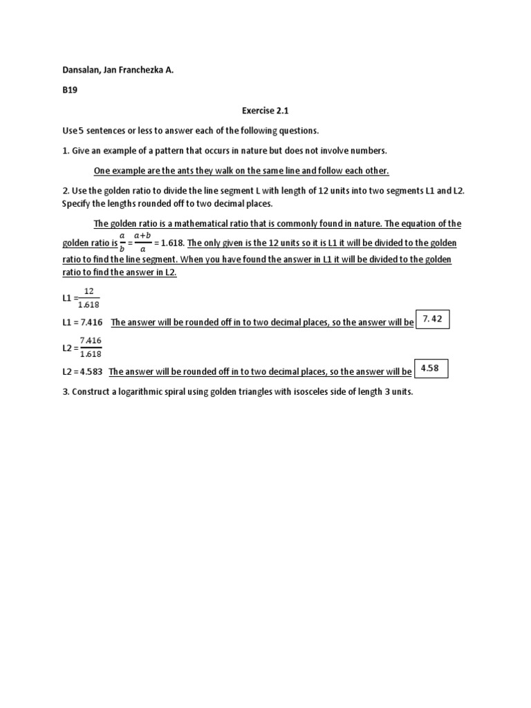 Exercise 1 21 MMW | PDF