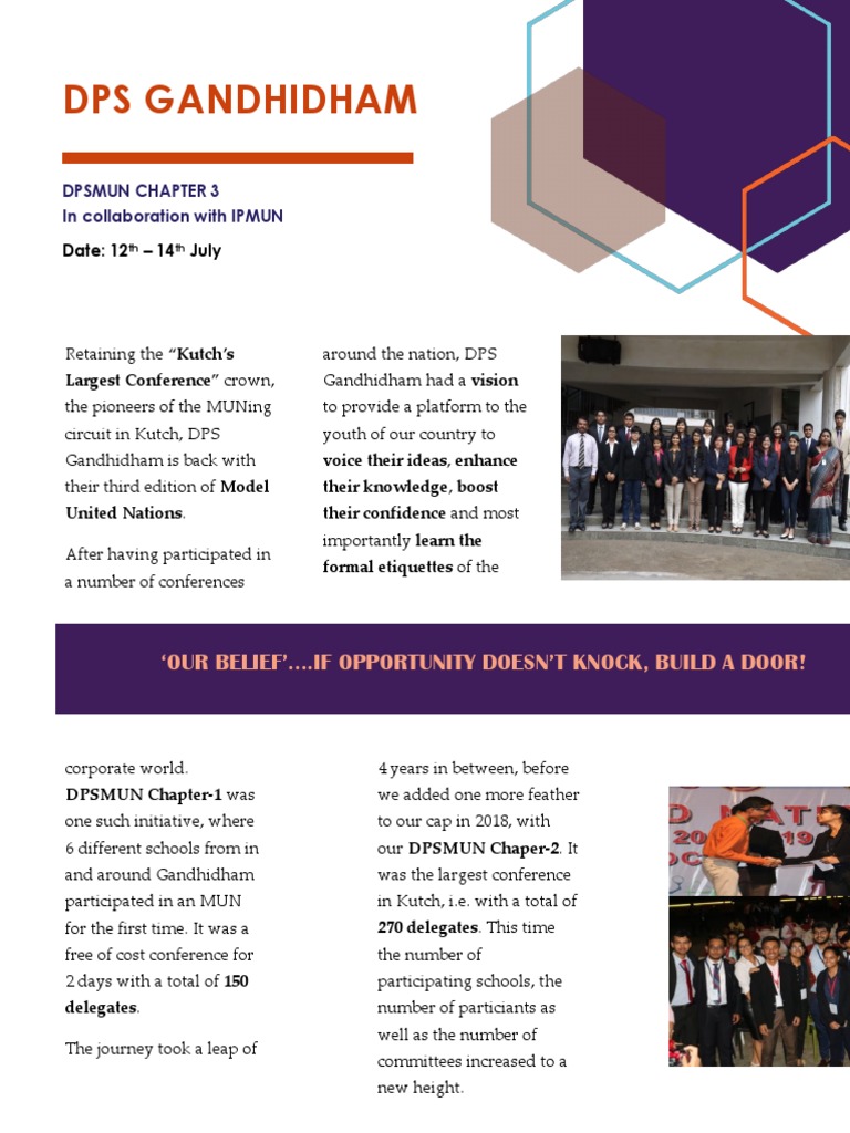 Dpsmun Invitation PDF | PDF | Meal | International Relations