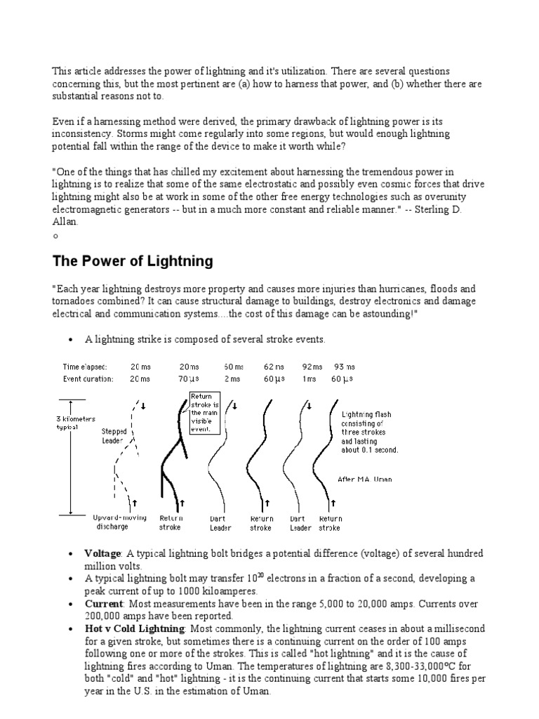 The Power of Lightning | PDF | Lightning | Power Station