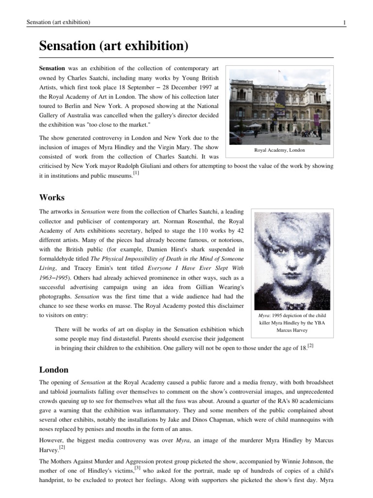 Sensation (Art Exhibition) : Works | PDF | Modern Art | Artists
