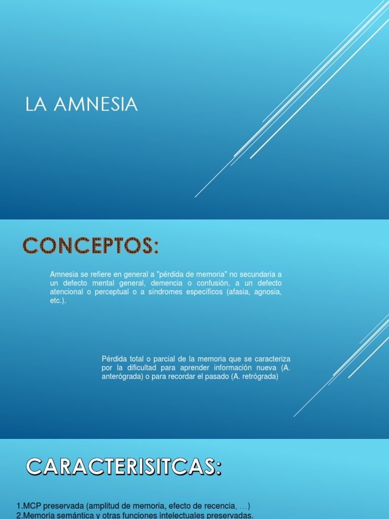La Amnesia | PDF | Amnesia | Memoria