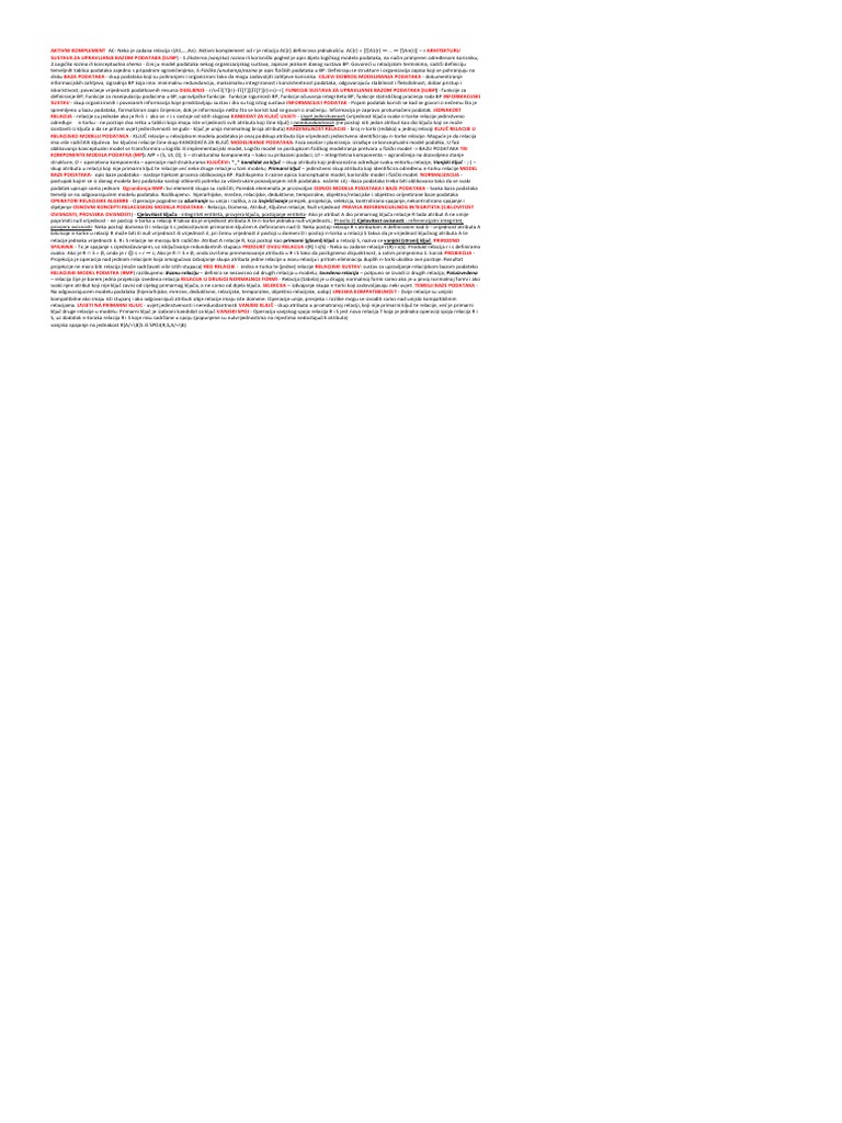 Uvod U Baze Podataka | PDF