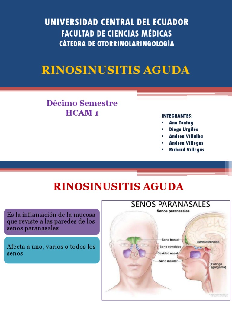 Rinosinusitis Aguda: Diagnóstico y Tratamiento | PDF | Rtt | Inmunología