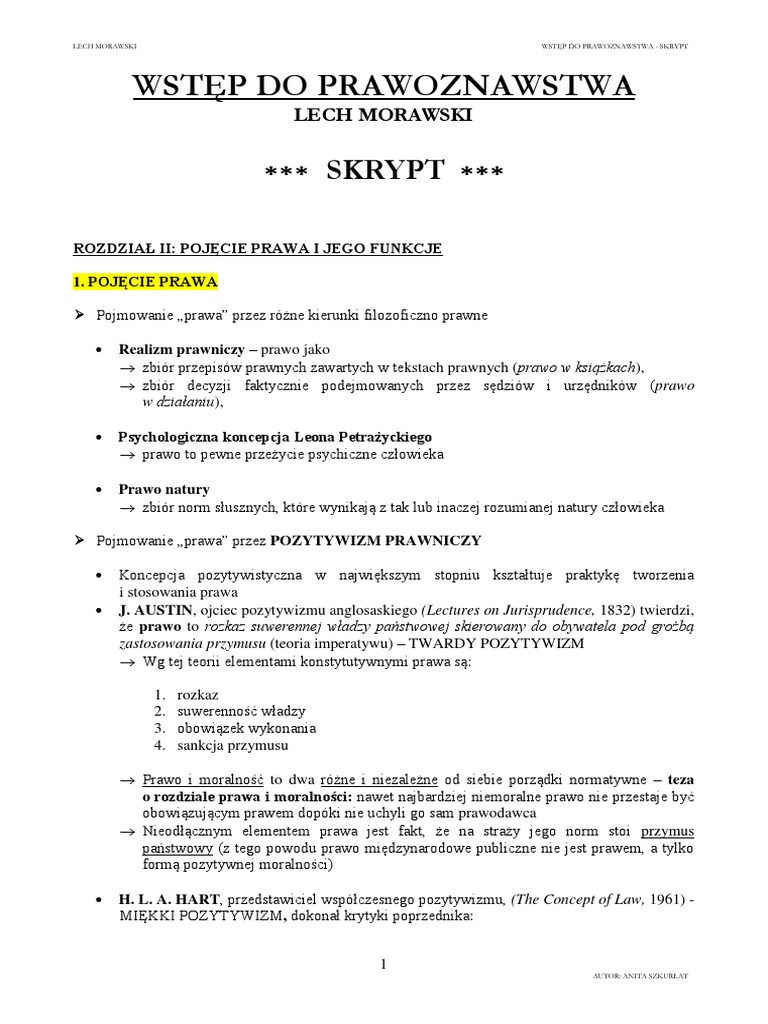 Skrypt Morawski WDP | PDF