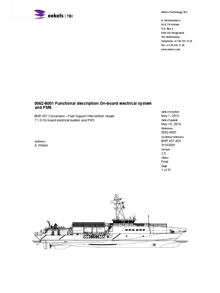 Ship Electrical System & PMS 8001 Overview | PDF | Power Supply ...