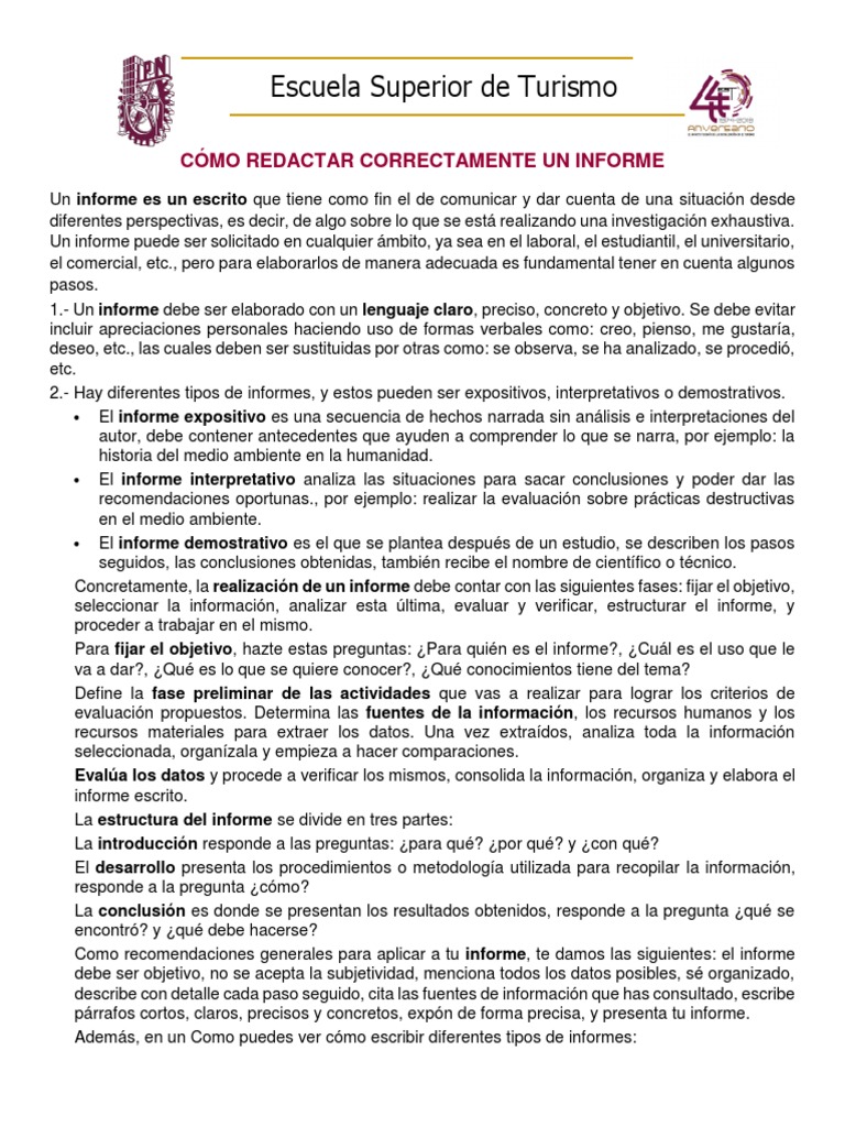 Cómo Redactar Correctamente Un Informe | PDF | Información | Comunicación