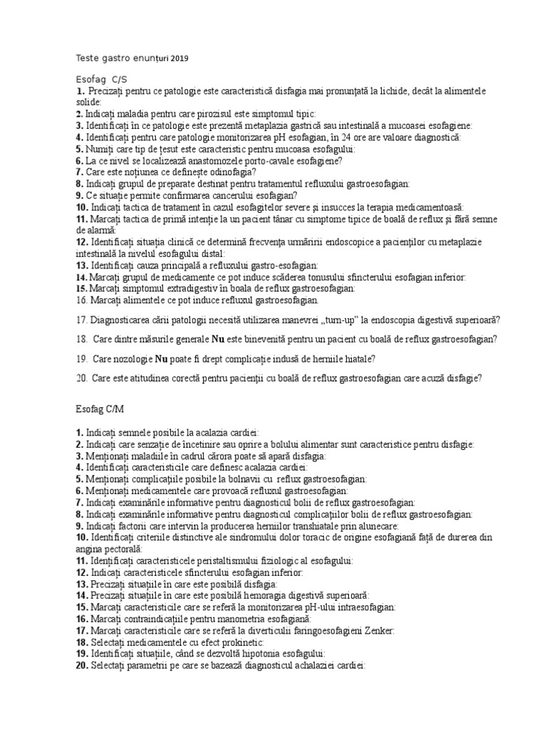 Teste - 2019 Enunturi | PDF